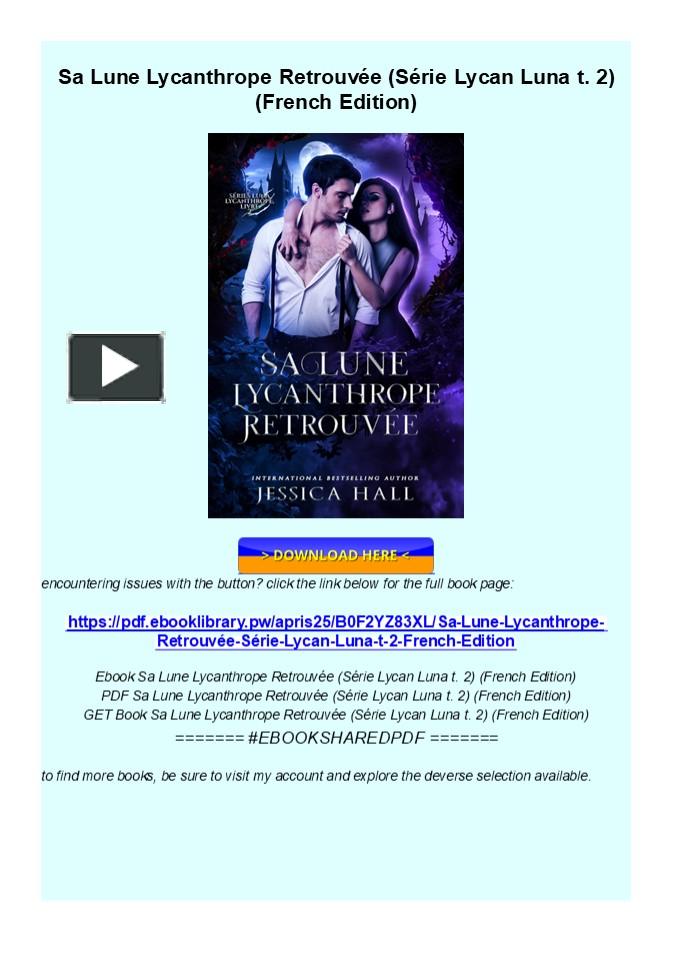 KINDLE Sa Lune Lycanthrope Retrouvée (Série Lycan Luna t. 2) (French E ...