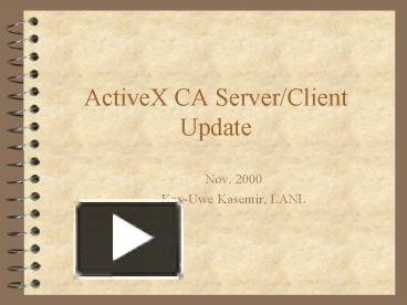 PPT – ActiveX CA ServerClient Update PowerPoint presentation | free to ...
