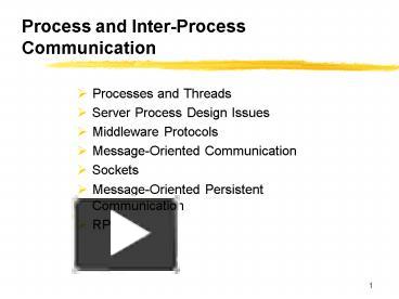 Process and InterProcess Communication presentation | free to view