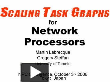 PPT – for Network Processors PowerPoint presentation | free to view ...
