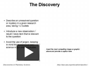 PPT – The Discovery PowerPoint presentation | free to view - id: 9d6e2 ...