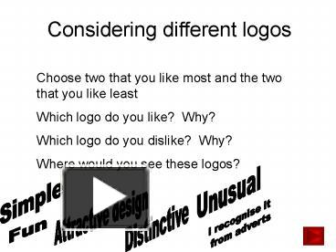 Considering different logos presentation | free to view
