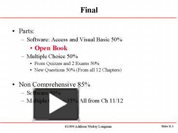 PPT – Final PowerPoint presentation | free to view - id: 9d9c4-NzkzN