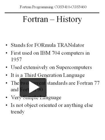 PPT – Fortran PowerPoint presentation | free to download - id: 9d9e6-MjgwM