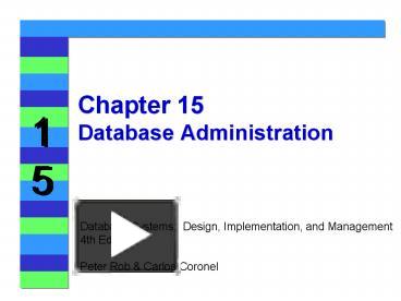 Chapter 15 Database Administration presentation | free to view