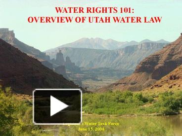 PPT – WATER RIGHTS 101: PowerPoint presentation | free to view - id ...
