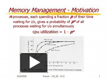 PPT – Memory Management Motivation PowerPoint presentation | free to ...