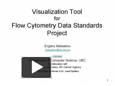 Visualization Tool for Flow Cytometry Data Standards Project ...