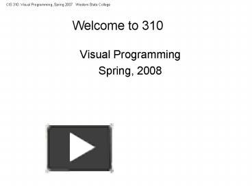 Welcome to 310 presentation | free to download