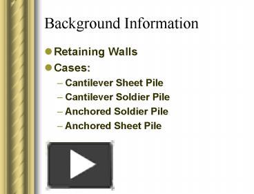 Background Information presentation | free to view