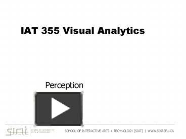 IAT 355 Visual Analytics presentation | free to view