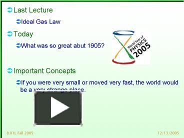 PPT – Last Lecture PowerPoint presentation | free to download - id ...