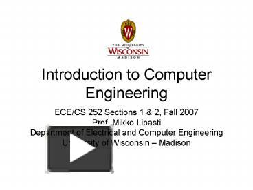 Introduction to Computer Engineering presentation | free to view