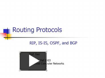 PPT – Routing Protocols PowerPoint presentation | free to view - id ...