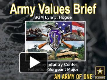 Army Values Brief presentation | free to view