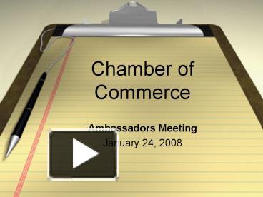 Chamber of Commerce presentation | free to view