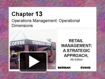 PPT – Operations Management: Operational Dimensions PowerPoint ...