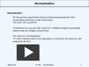 Normalization presentation | free to view