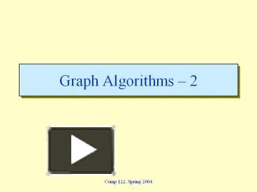 Graph Algorithms presentation | free to download