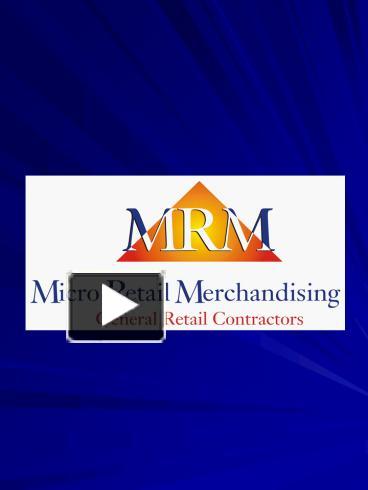 WHY CHOOSE MRM presentation | free to view