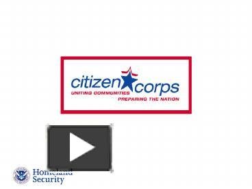 Citizen Corps Mission presentation | free to view