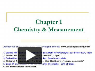 Chapter 1 Chemistry presentation | free to view