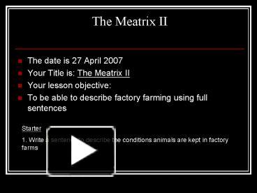The Meatrix II presentation | free to view