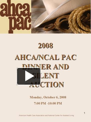 PPT – PAC Silent Auction Brochure PowerPoint presentation | free to ...