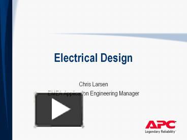 PPT – Electrical Design PowerPoint presentation | free to view - id ...