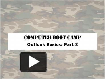PPT – Computer Boot Camp PowerPoint presentation | free to view - id ...