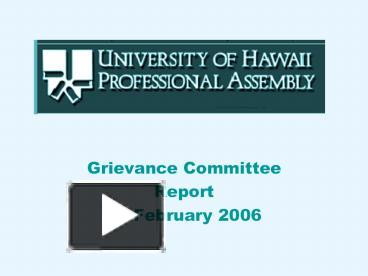 Grievance Committee presentation | free to view