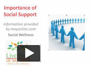 PPT – Importance of Social Support PowerPoint presentation | free to ...