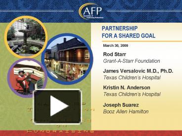 PARTNERSHIP FOR A SHARED GOAL presentation | free to view