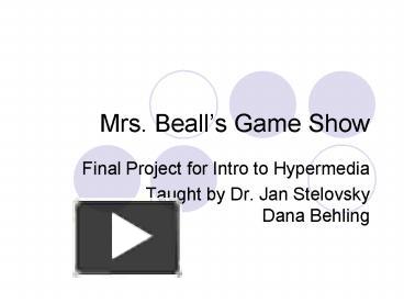 PPT – Mrs. Bealls Game Show PowerPoint presentation | free to view - id ...
