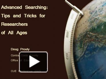 PPT – Advanced Searching: Tips and Tricks for Researchers of All Ages ...
