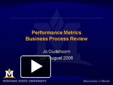 PPT – Performance Metrics Business Process Review PowerPoint ...