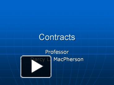 Contracts presentation | free to view