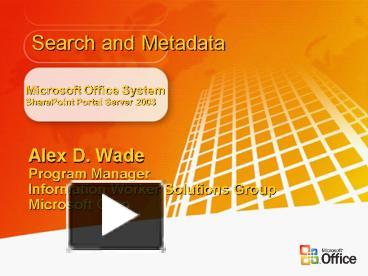 PPT – Microsoft Office System SharePoint Portal Server 2003 PowerPoint ...