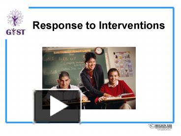 PPT – Response to Interventions PowerPoint presentation | free to view ...