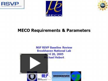 PPT – MECO Requirements PowerPoint presentation | free to view - id ...