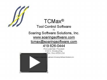 TCMax presentation | free to view