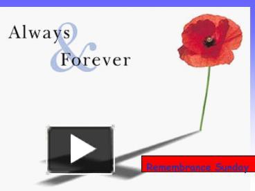 Remembrance Sunday presentation | free to view