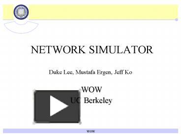 NETWORK SIMULATOR presentation | free to view