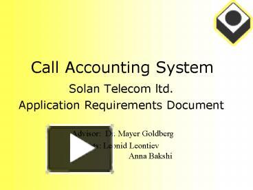 PPT – Call Accounting System PowerPoint presentation | free to view ...