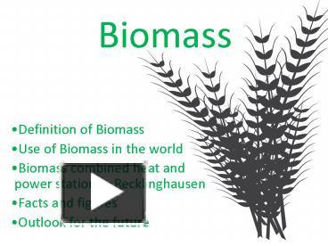 Biomass presentation | free to view