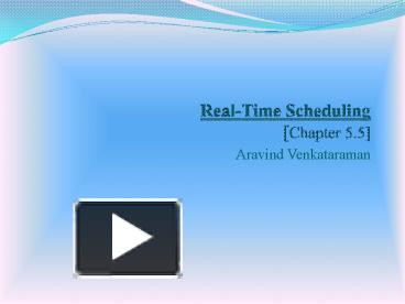 PPT – RealTime Scheduling Chapter 5.5 PowerPoint presentation | free to ...