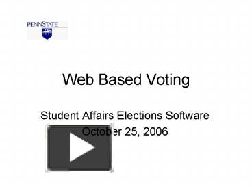PPT – Web Based Voting PowerPoint presentation | free to view - id ...