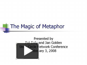The Magic of Metaphor presentation | free to view