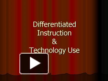 PPT – Differentiated Instruction PowerPoint presentation | free to view ...
