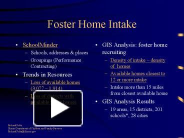 PPT – Foster Home Intake PowerPoint presentation | free to view - id ...